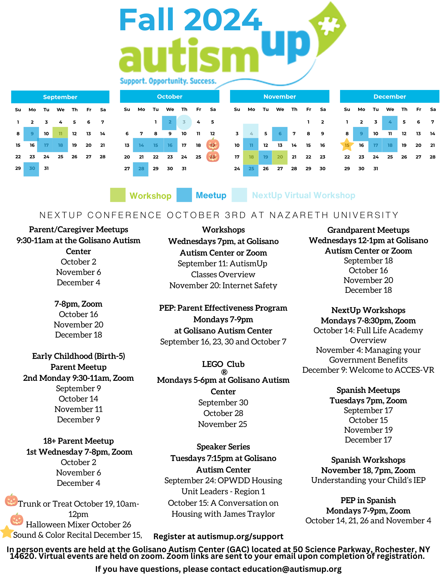 Programs & Classes - AutismUp